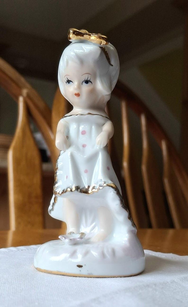 Figurine Girl, Giftcraft, Made in Korea, Collectible, Signed and ...