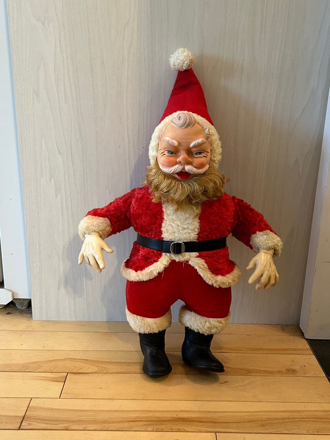 Rubber Face Plush Santa Doll - Etsy