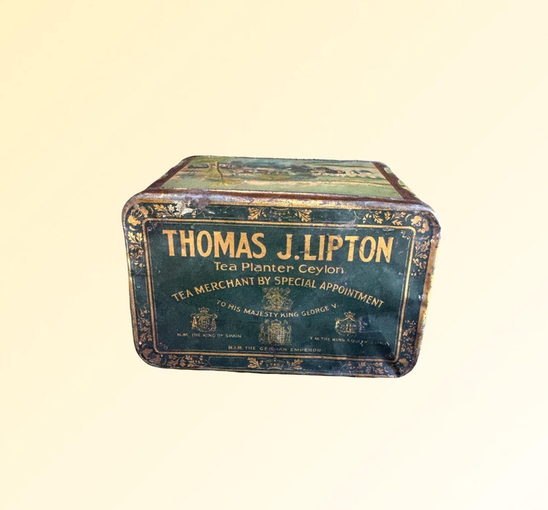 Tea Tin, Thomas J. Lipton, Antique 1910s - Etsy