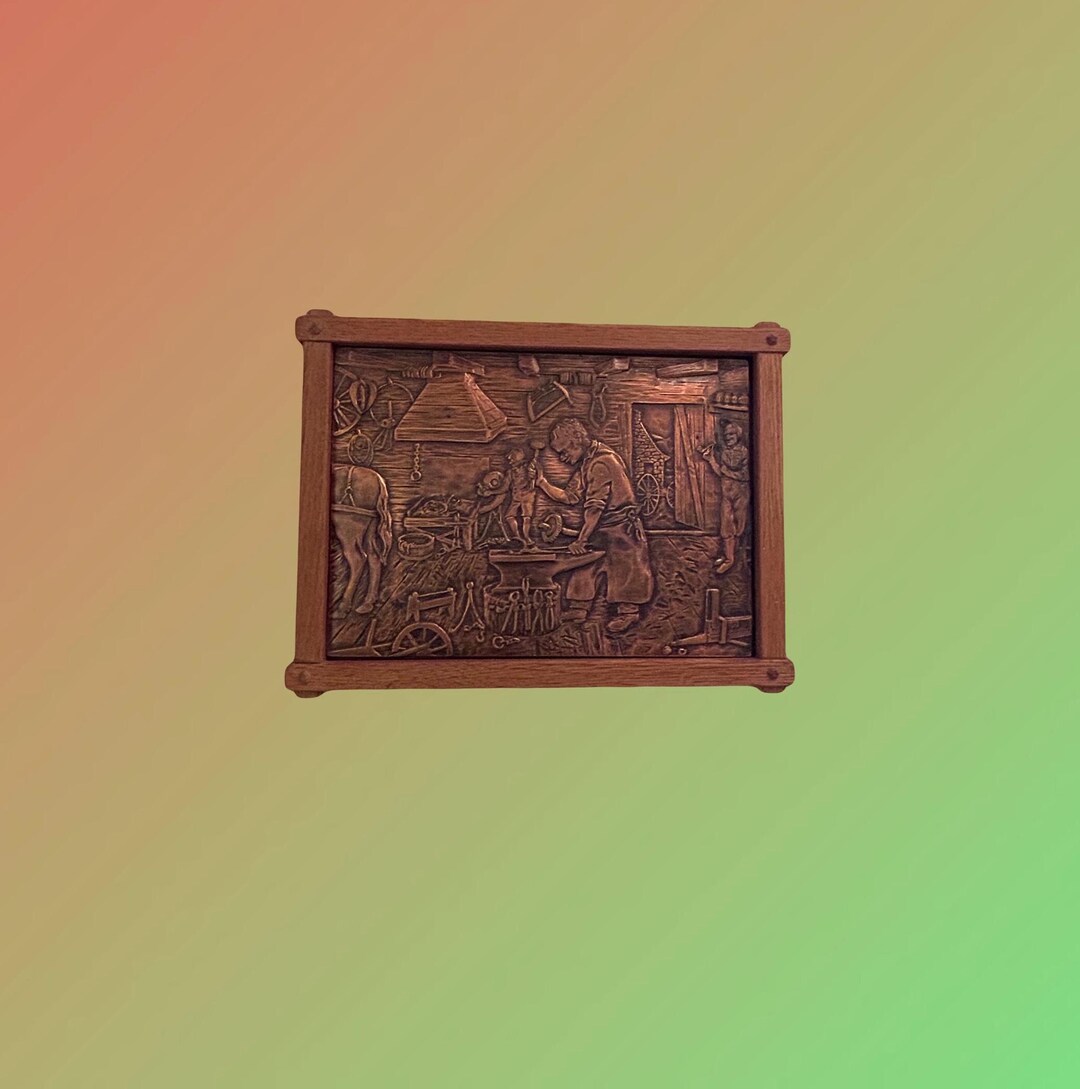 Copper, Repousse, Albert Nadeau, Plaque, Quebec Country Scene - Etsy