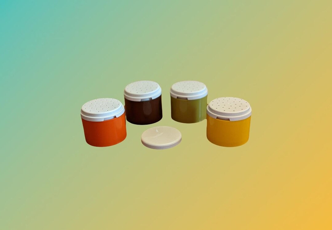 Tupperware Stackable Spice Jars/shakers 1970 Harvest Colours - Etsy