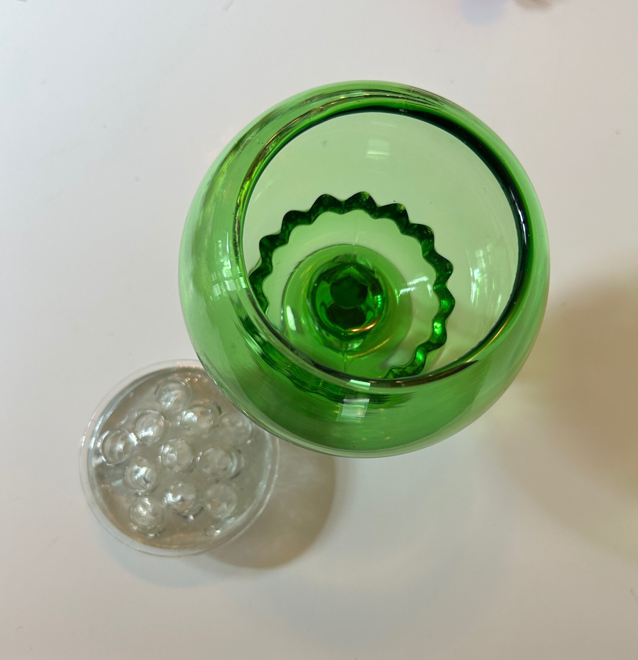 Viking Art Glass Flowerlite Vase With Glass Frog - Etsy