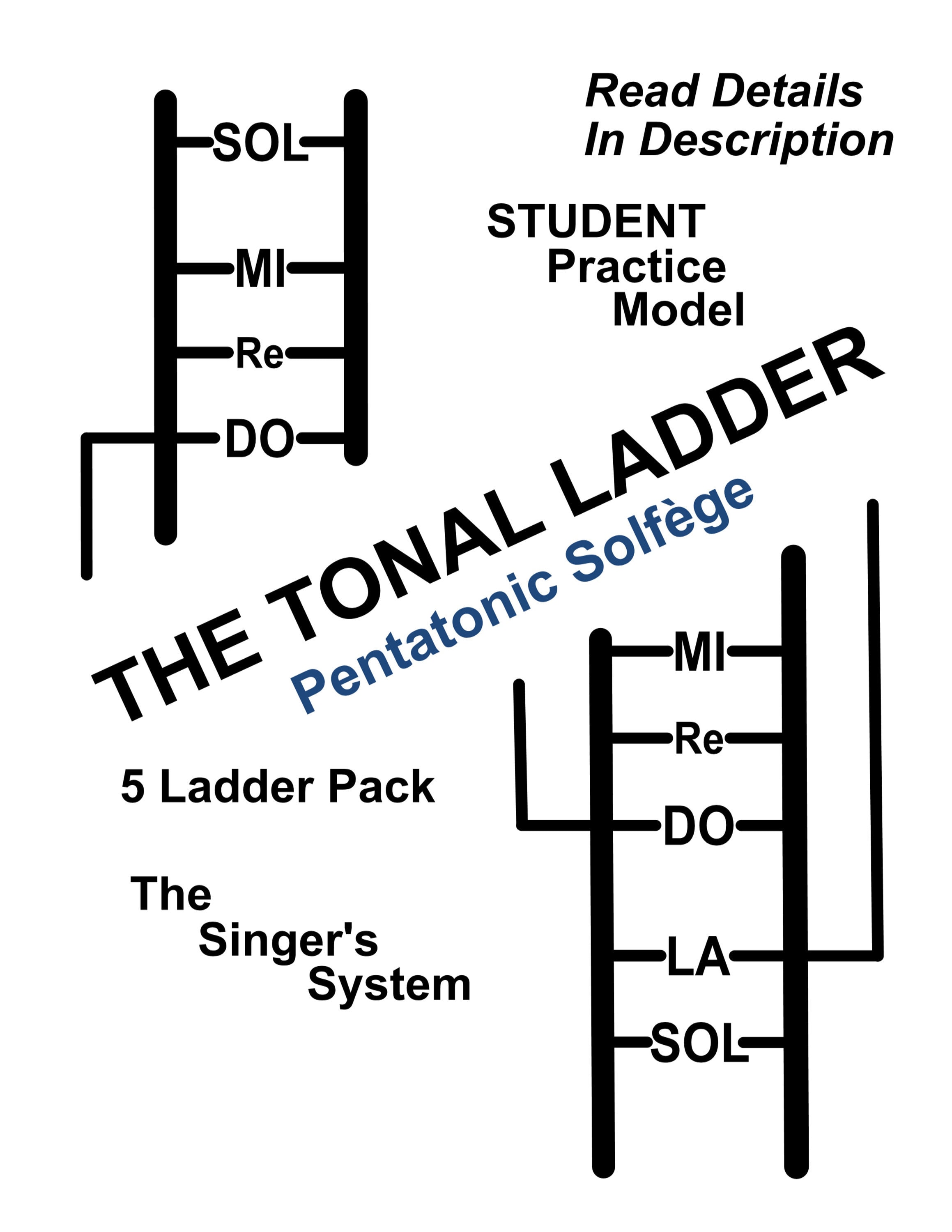 5 Ladder Pack - the Tonal Ladder, Pentatonic Solfege, Do Re Mi Sol La ...