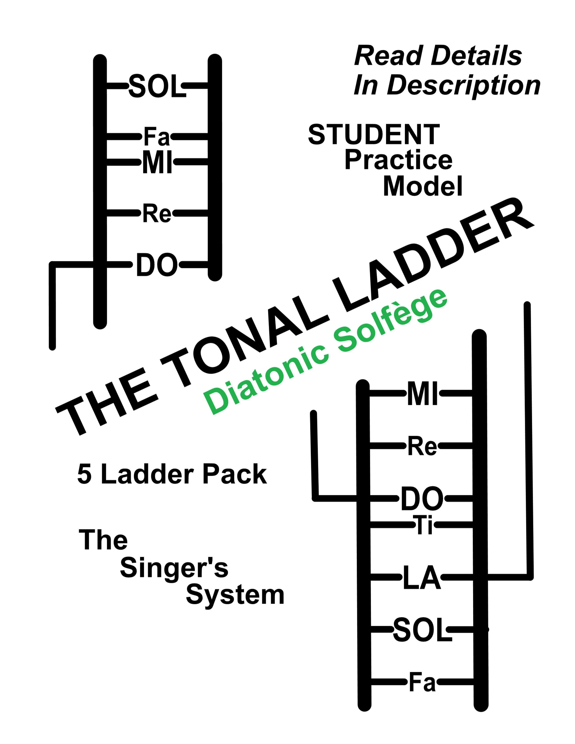 5 Ladder Pack - the Tonal Ladder, Diatonic Solfege, Do Re Mi Fa Sol La ...