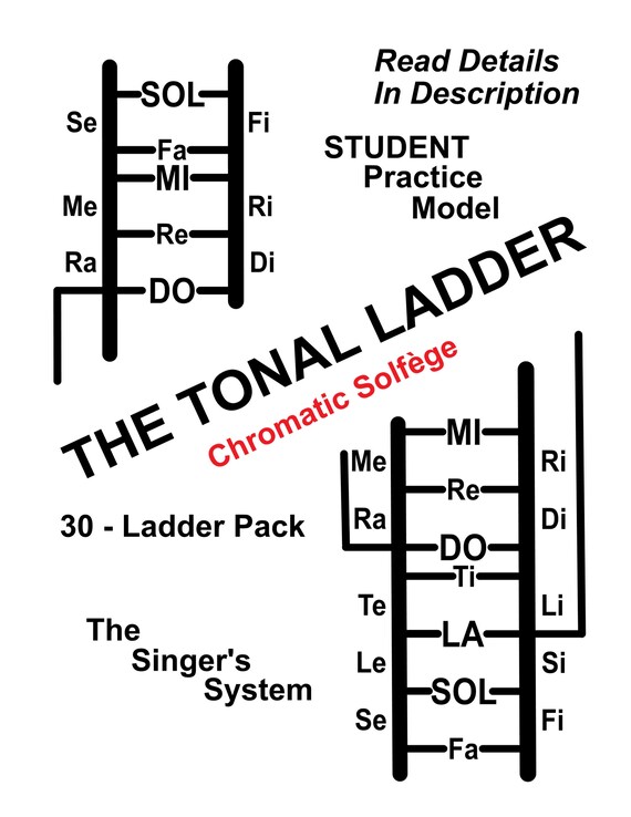 30 Ladder Pack the Tonal Ladder Chromatic Solfege Do Re Mi | Etsy
