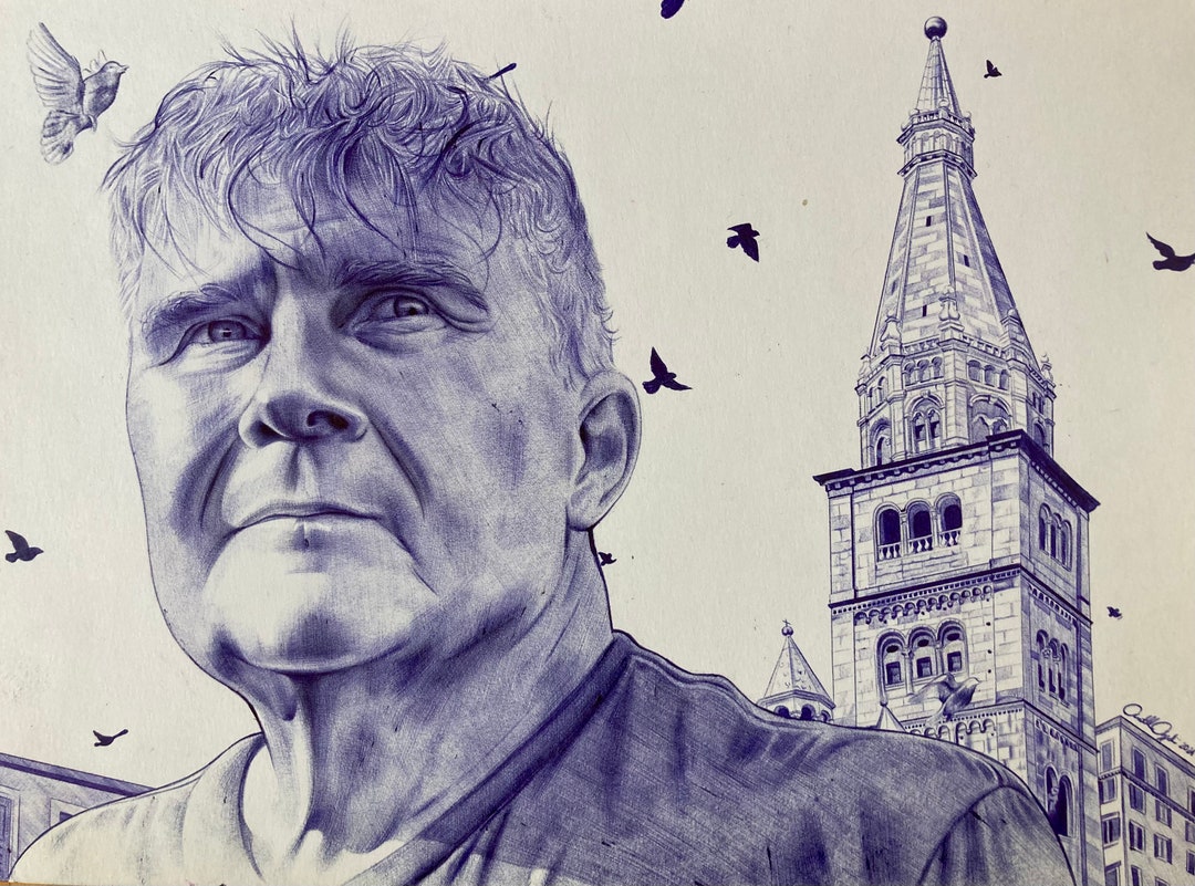 Custom Ballpoint Blue Pen Portraits - 100% Hand Drawn - Etsy