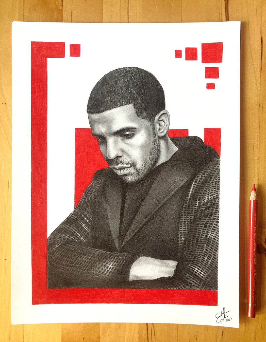 Drake Hand-drawn Portrait Prints - Etsy