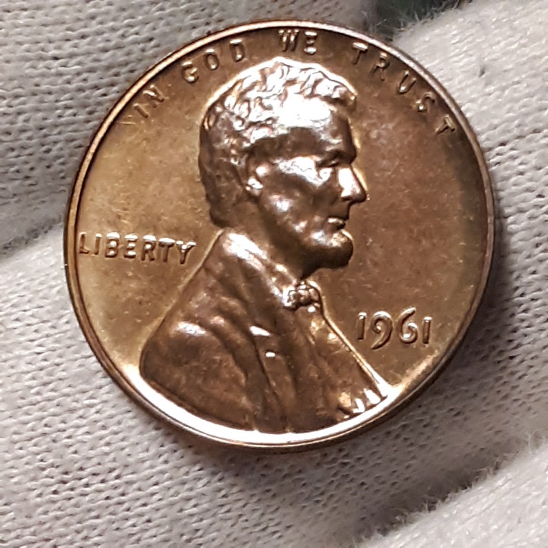 1961-P Lincoln Memorial Penny proof UNC Uncirculated 88% Copper Toned ...