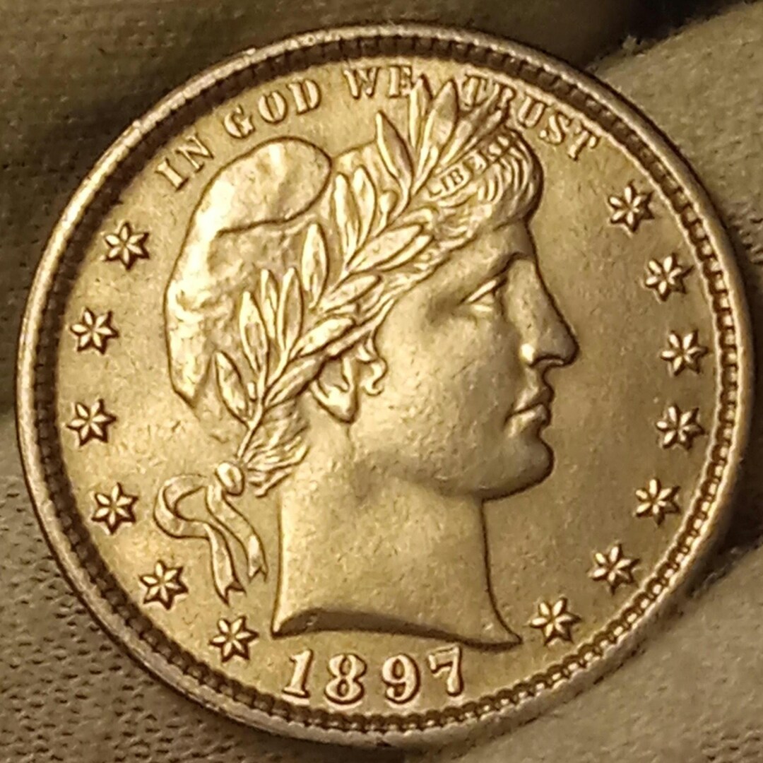 Ms-63 1897-P Barber Quarter Dollar BU Brilliant Uncirculated 90% Silver ...