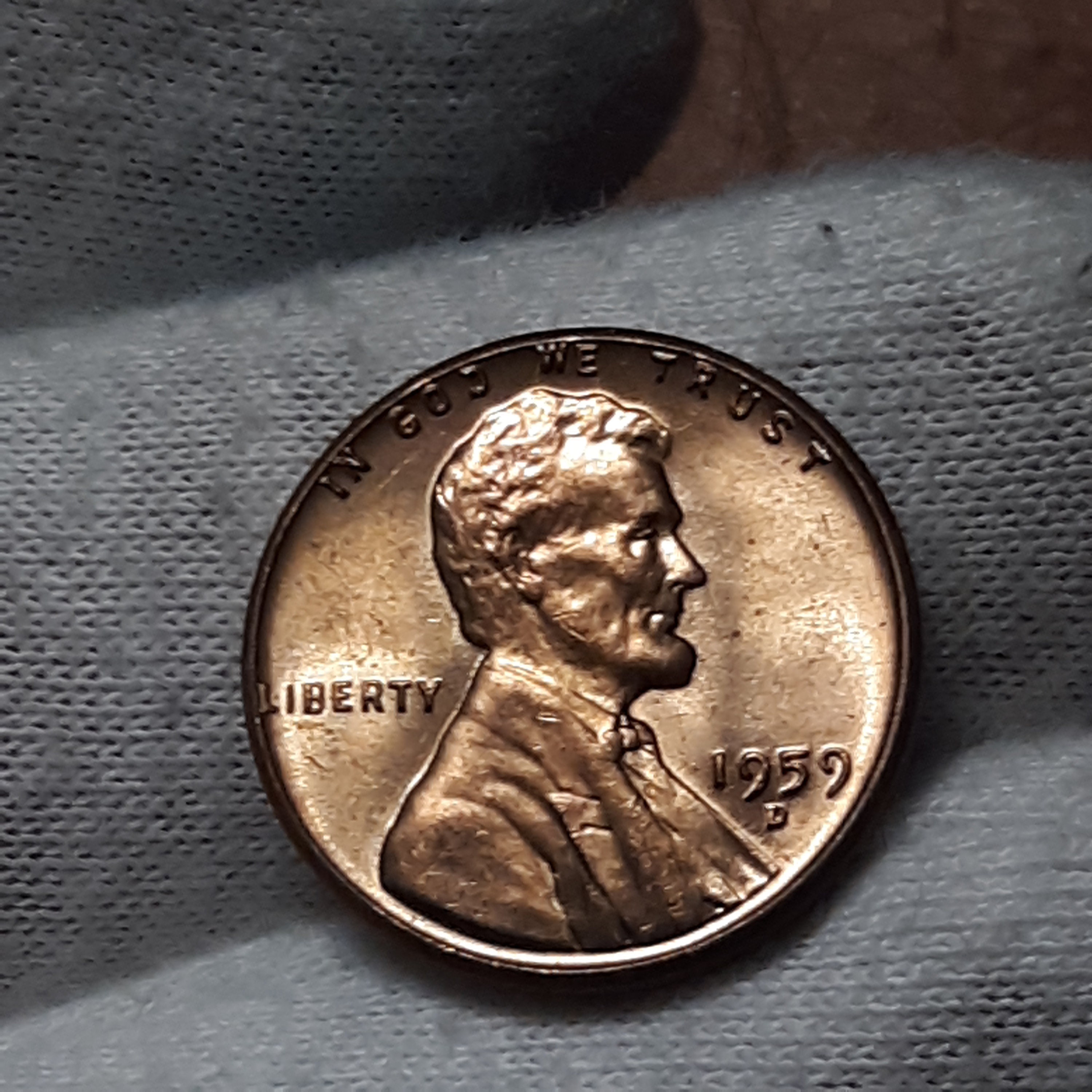 1959-D Lincoln Memorial Penny UNC Uncirculated 88% Copper - Etsy