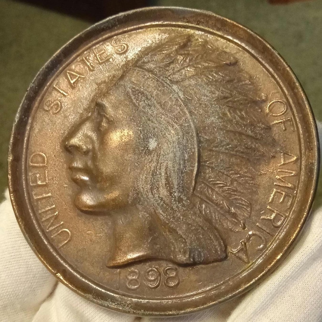 1898 Indian Head Penny Lucky Token 100% Copper - Etsy