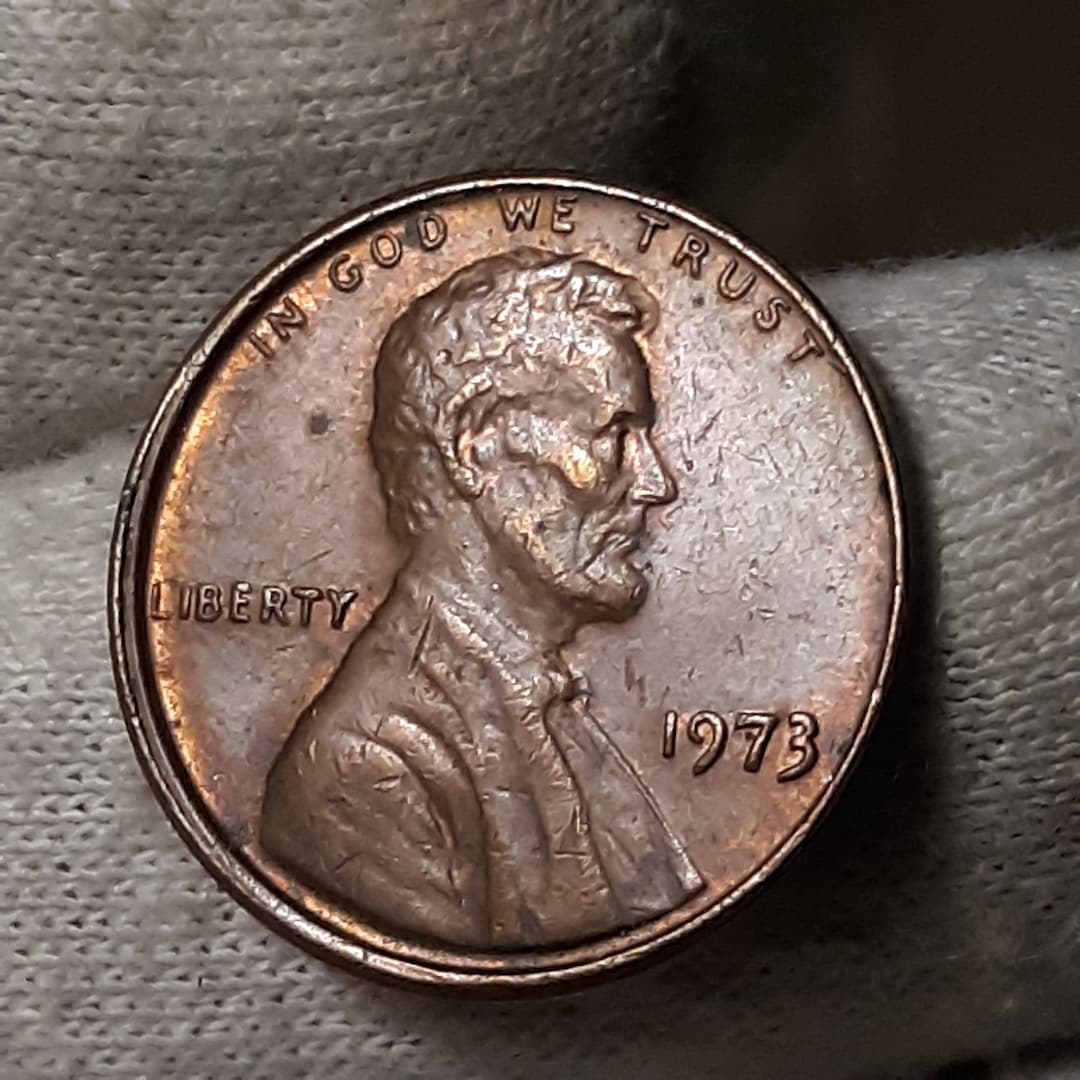 Mint Error Obverse off Center 1973-P Lincoln Memorial Penny AU Almost ...