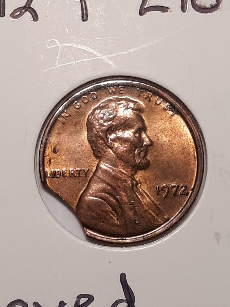 ERROR 1972-P Lincoln Memorial Red Penny Curve Clipped Error - Etsy
