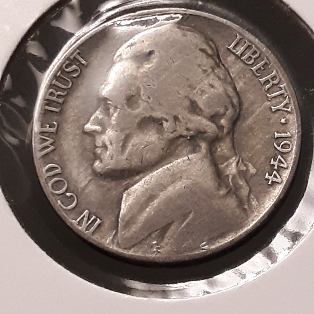 Mint Error 1944-P Thomas Jefferson Nickel Very Fine 35% Silver War ...
