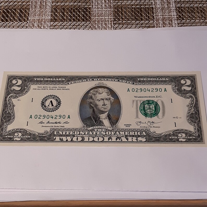 2013 2 Dollar Bill Uncirculated - Etsy