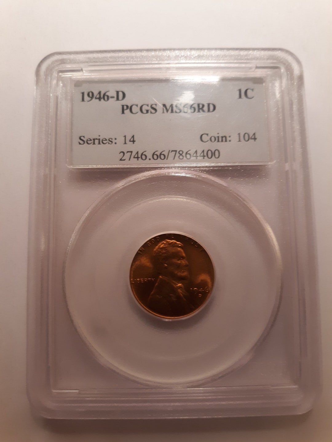 1946-D MS-66 Lincoln Wheat Penny Graded by Pcgs BU Brilliant ...