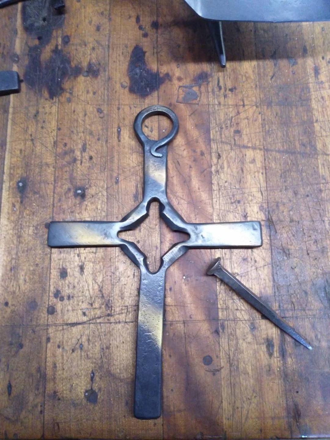 Hand Forged Cross, Large - Etsy