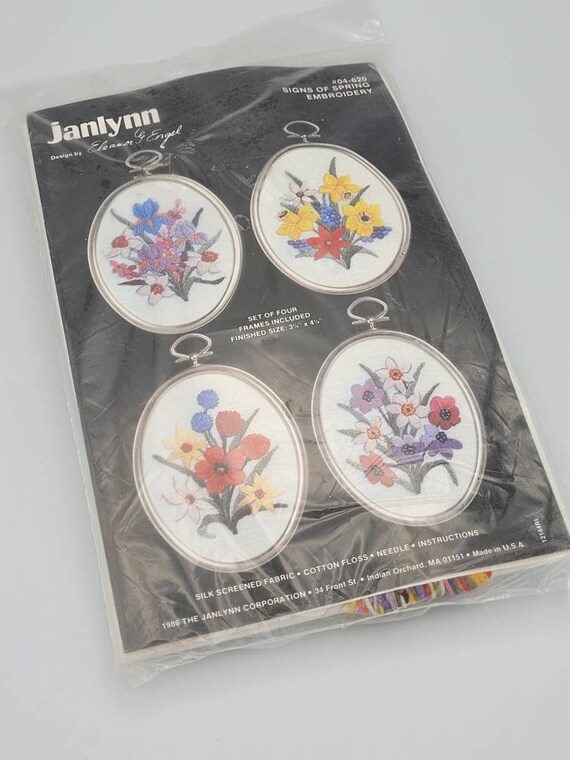 NOS Janlynn Eleanor Engel Signs of Spring Embroidery Set of - Etsy