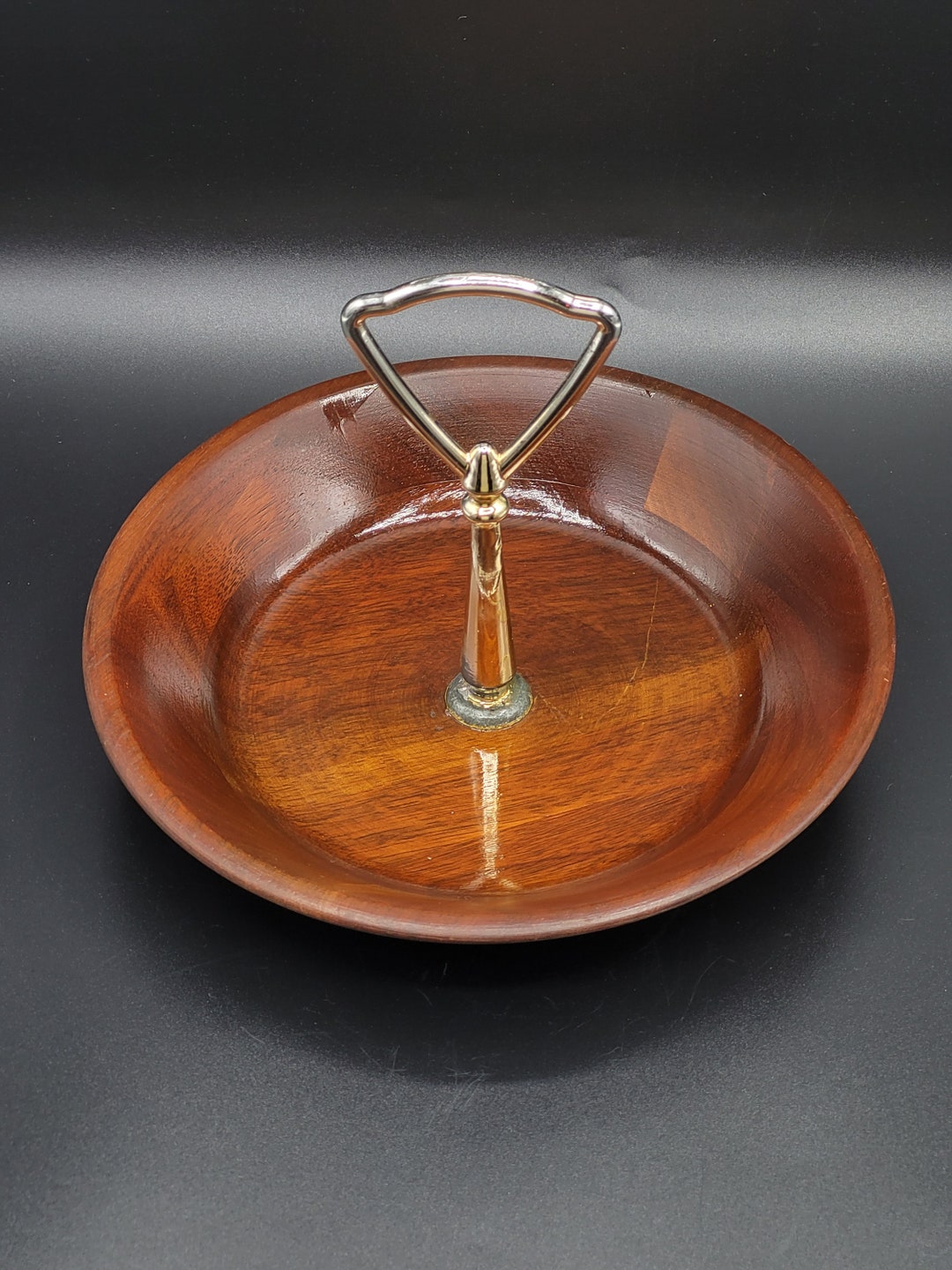 Vintage Vermillion Walnut Candy Nut Bowl - Etsy