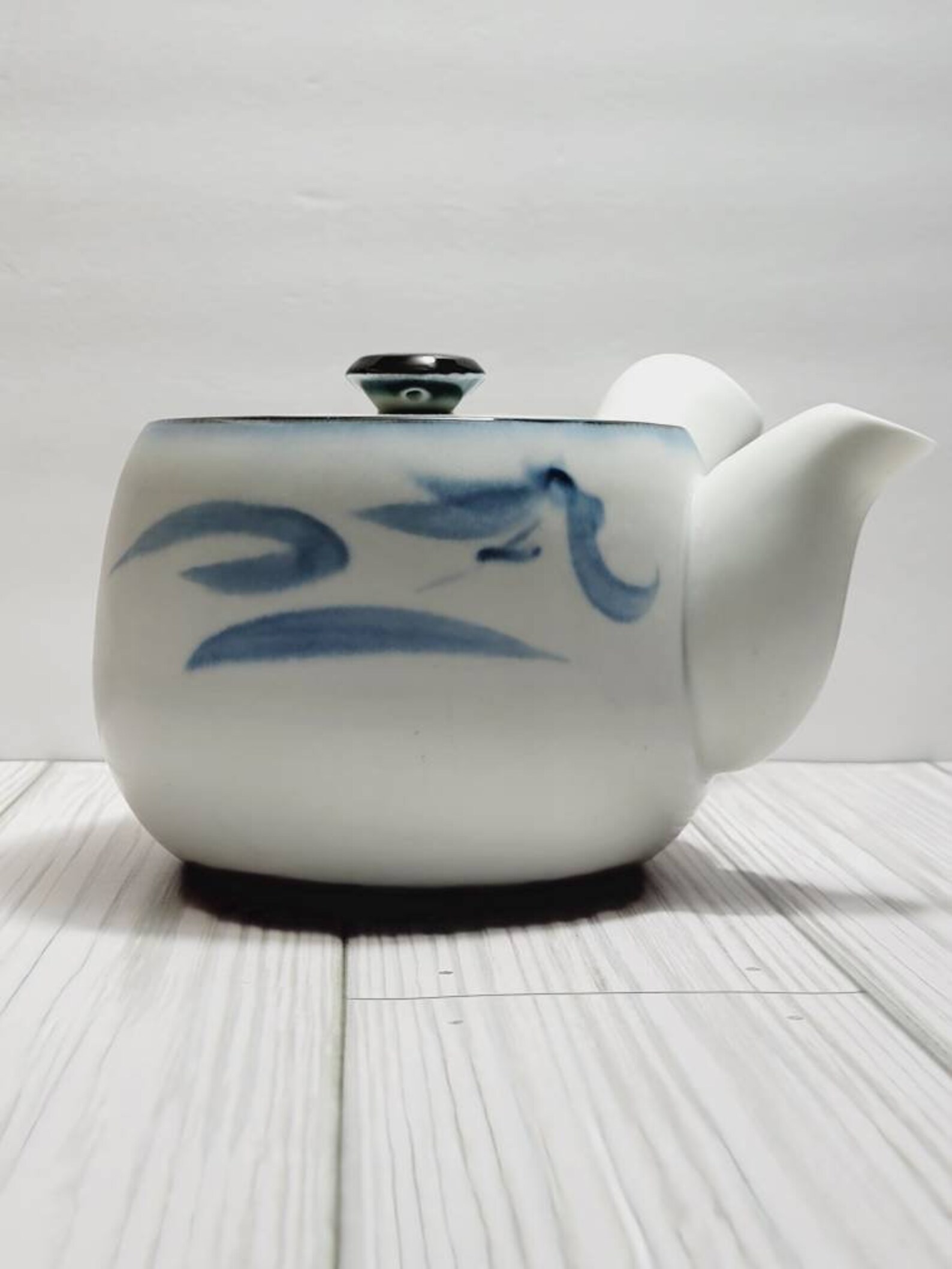 Japanese Porcelain Blue Abstract Floral Design 5pc Tea Set - Etsy