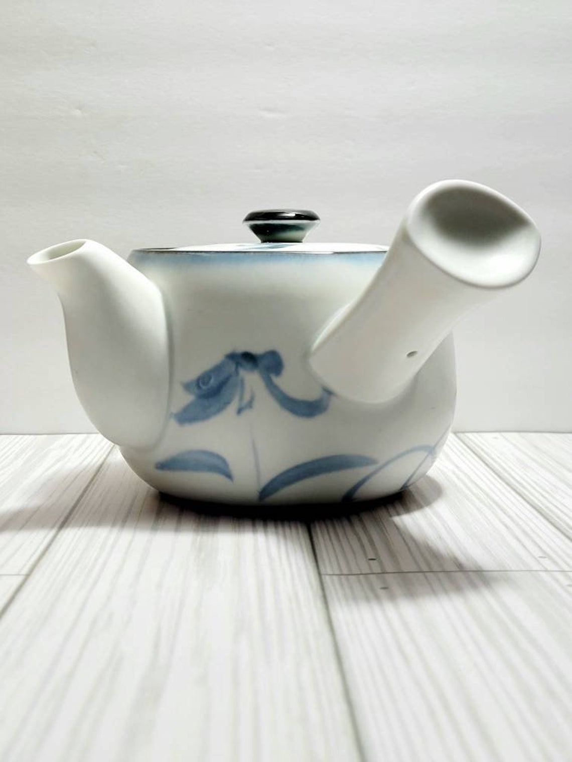 Japanese Porcelain Blue Abstract Floral Design 5pc Tea Set - Etsy