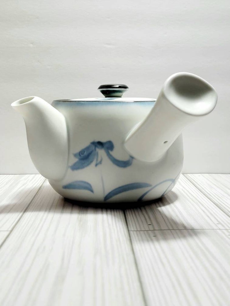 Japanese Porcelain Blue Abstract Floral Design 5pc Tea Set - Etsy