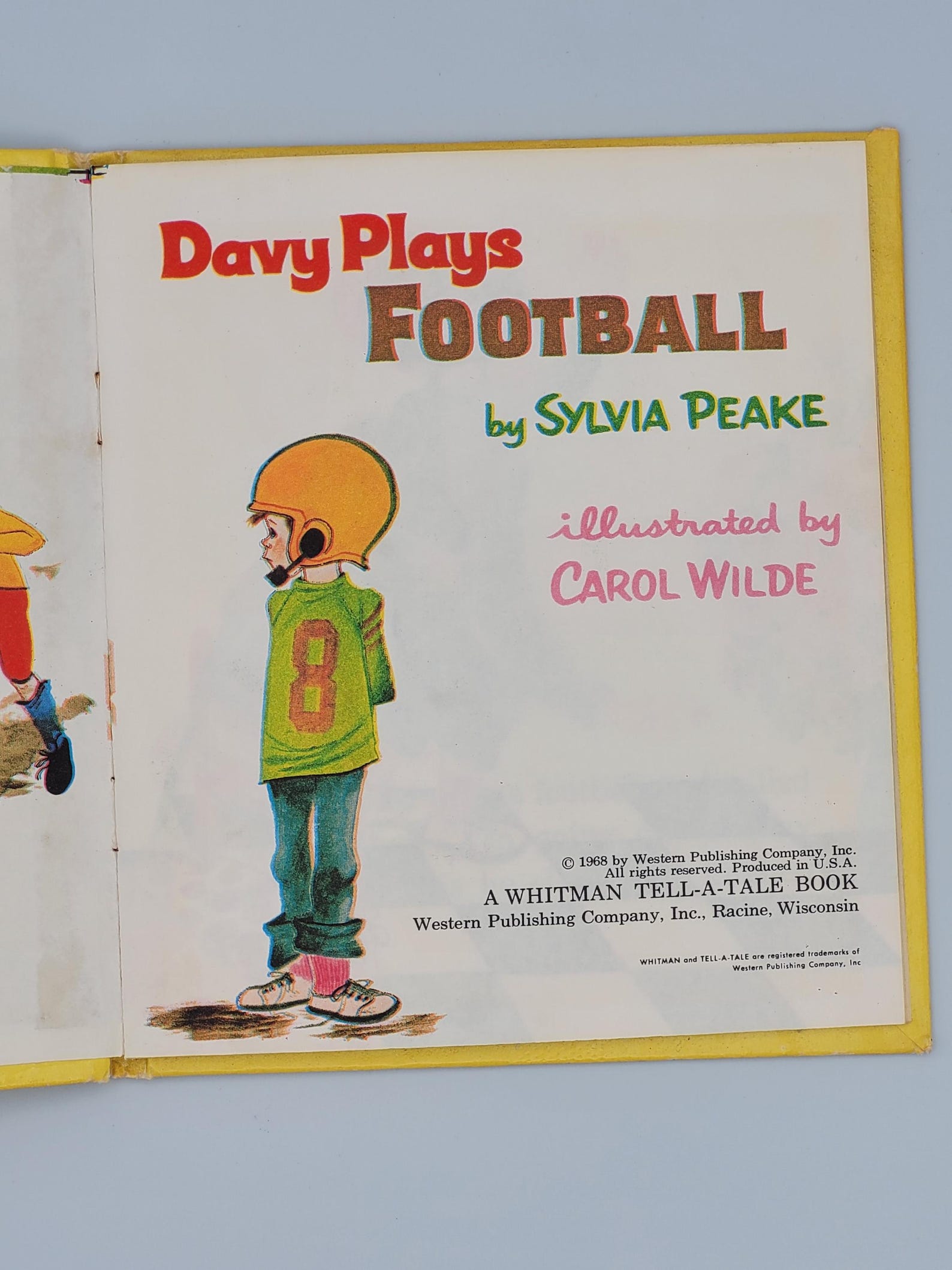 Whitman Book Davy Plays Football - Etsy