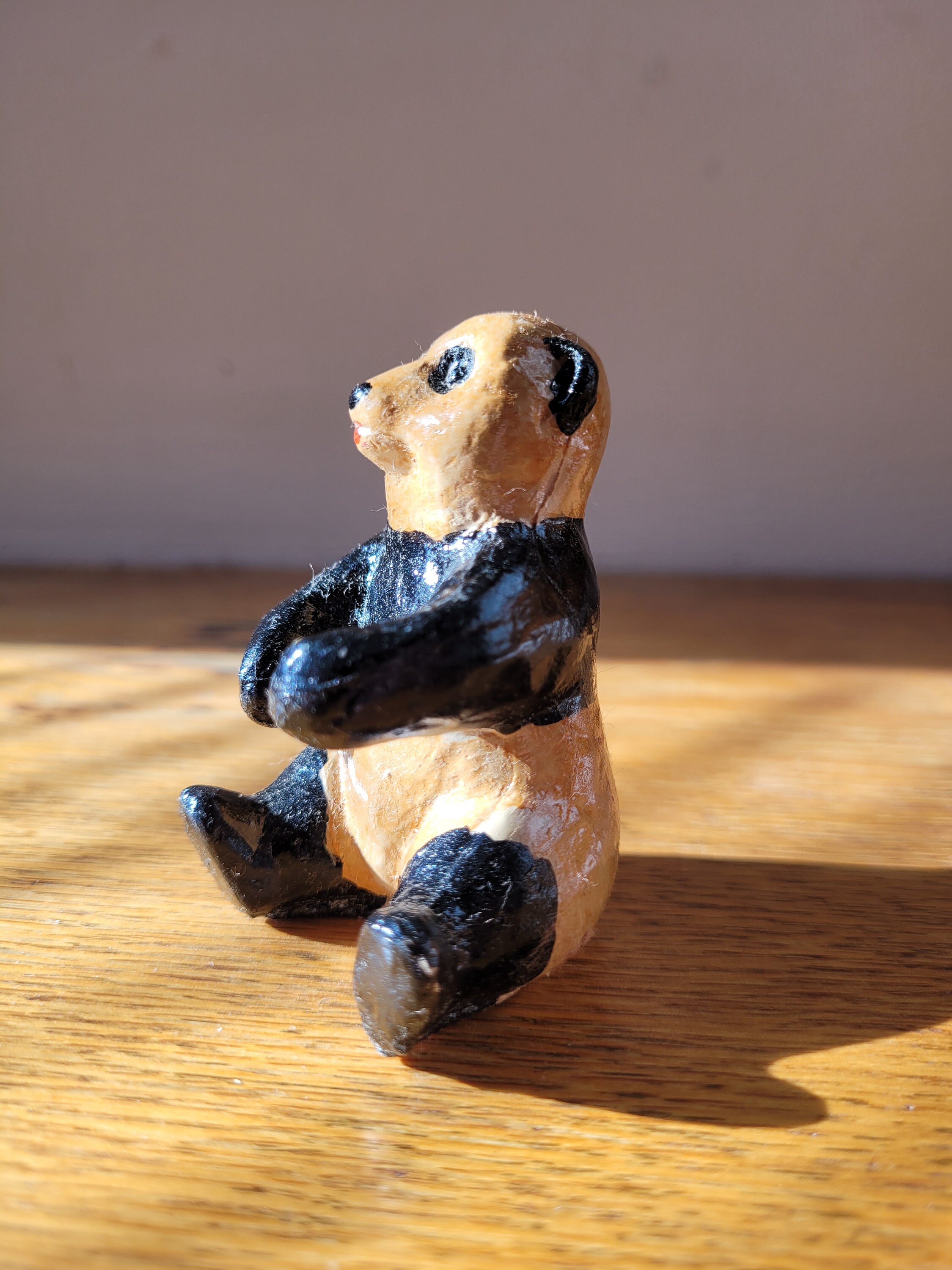 Vintage Papier Mache Panda Bear - Etsy
