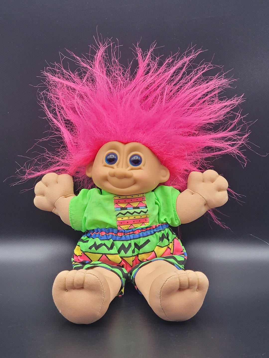 Troll Kids Pink Hair Surfer Russ Vintage 90's - Etsy