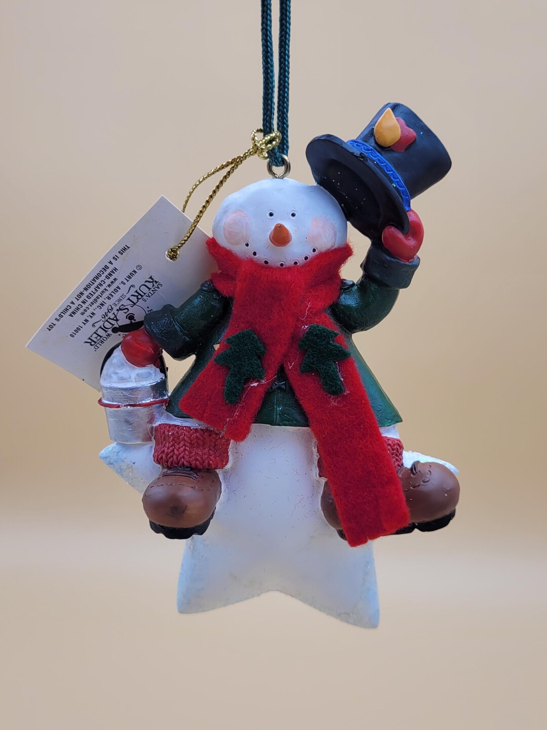 Kurt Adler Snowman Riding a Star Ornament - Etsy