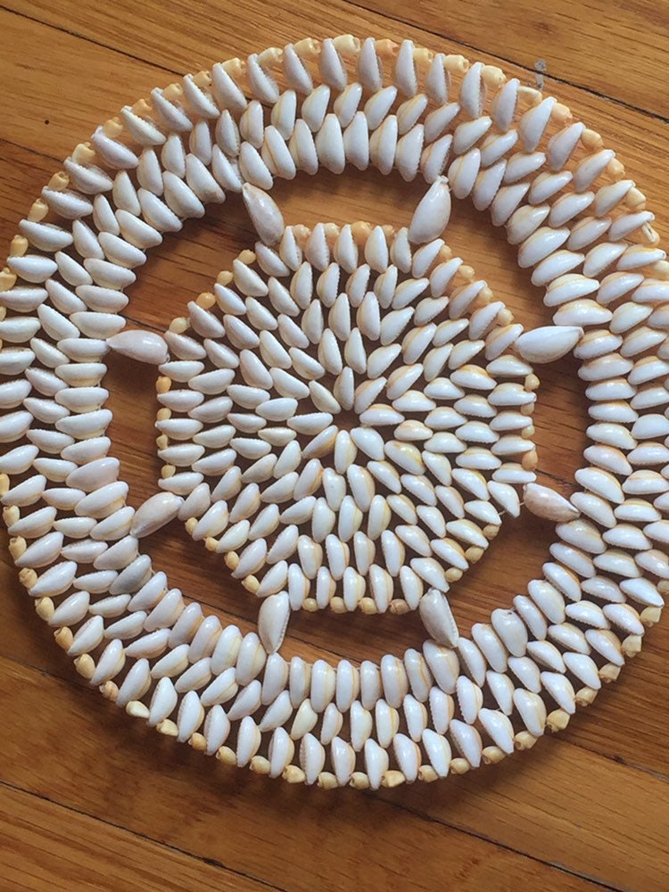 9 Cowrie Beach Coastal Boho Shell Coaster Trivet - Etsy