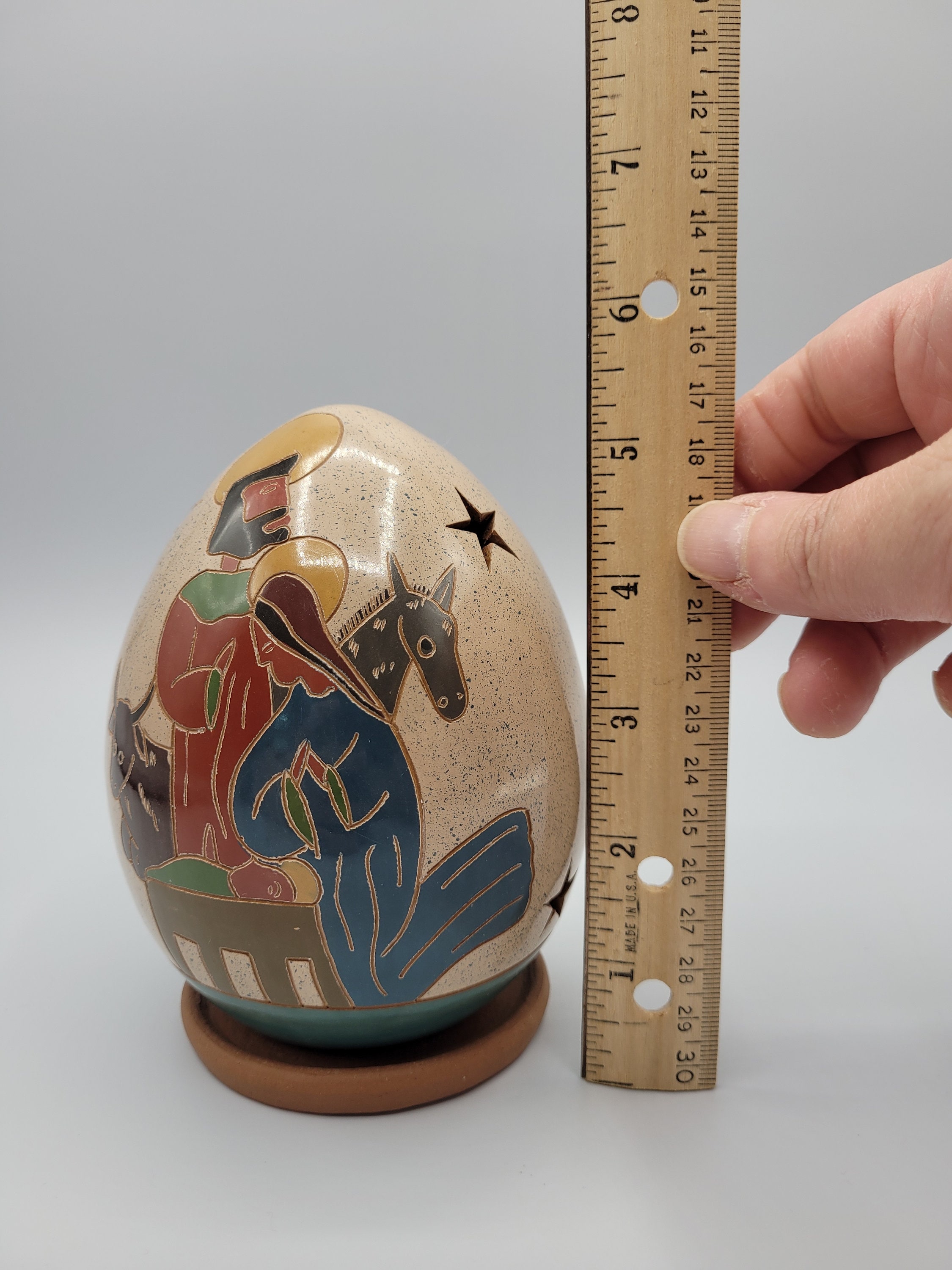 Holy Family Seated Nativity Luminary Jose' Luis Reyes Nicaragua Pottery ...