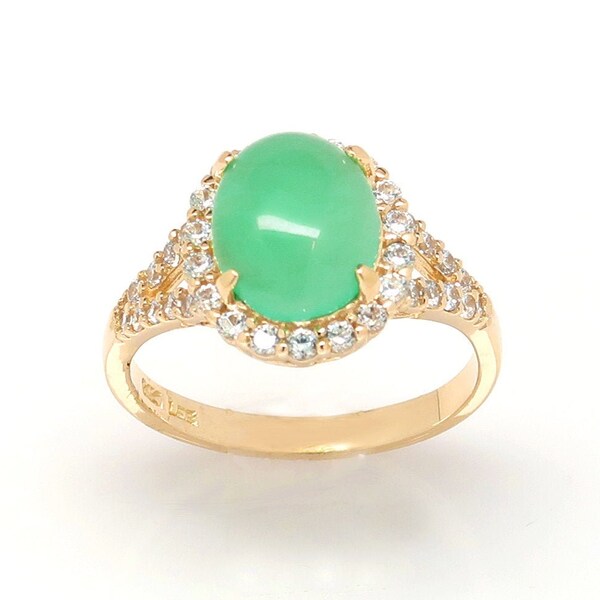 14k Jade Ring - Etsy