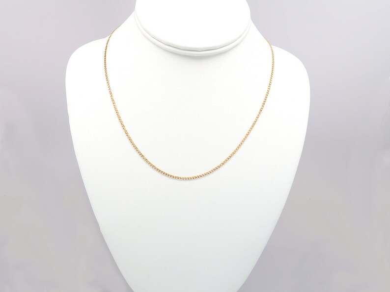 14K Gold Cuban Chain 2 Mm Width Slim Gold Chain Necklace - Etsy