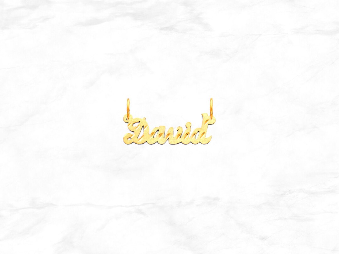 Solid 14K Gold Custom Name Plate, Personalized Name Pendant, Real Gold ...