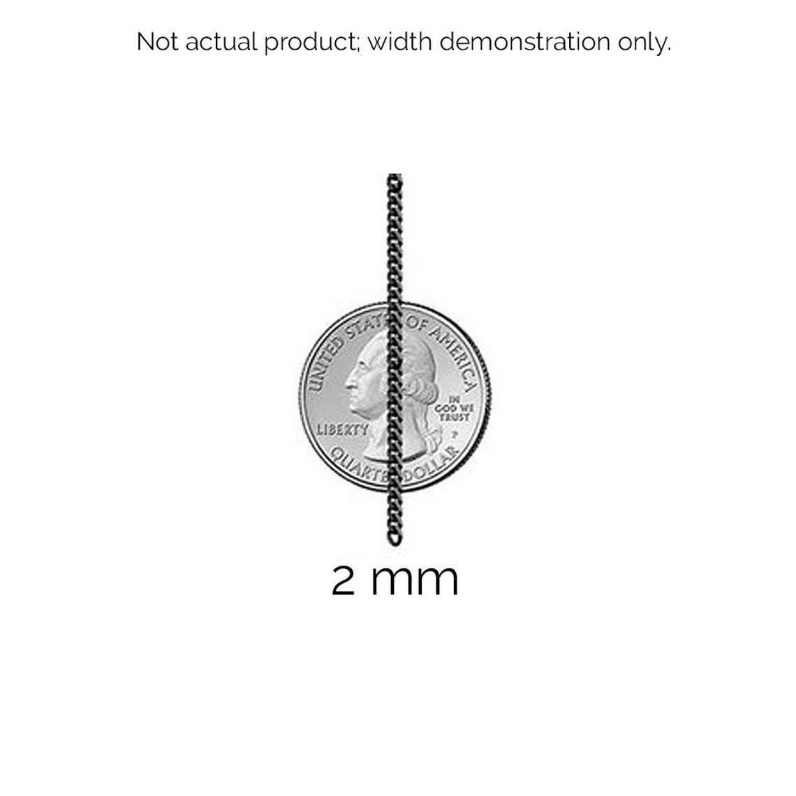 Solid 14K Two-tone Gold Cuban Chain 2 Mm Real Yellow Gold - Etsy