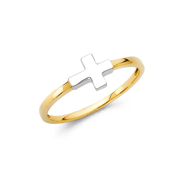 Gold Cross Ring - Etsy