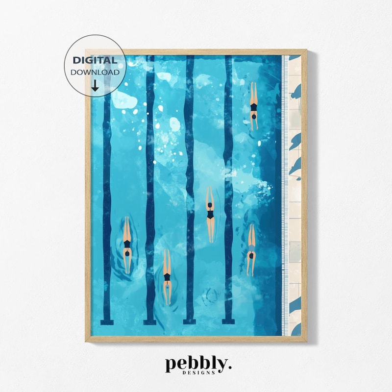 Heather Thomas Seaart Swimming Pool - Etsy Canada