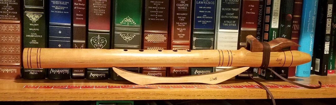 Low D All Cherry Native American Style Flute Mid Length Body and ...