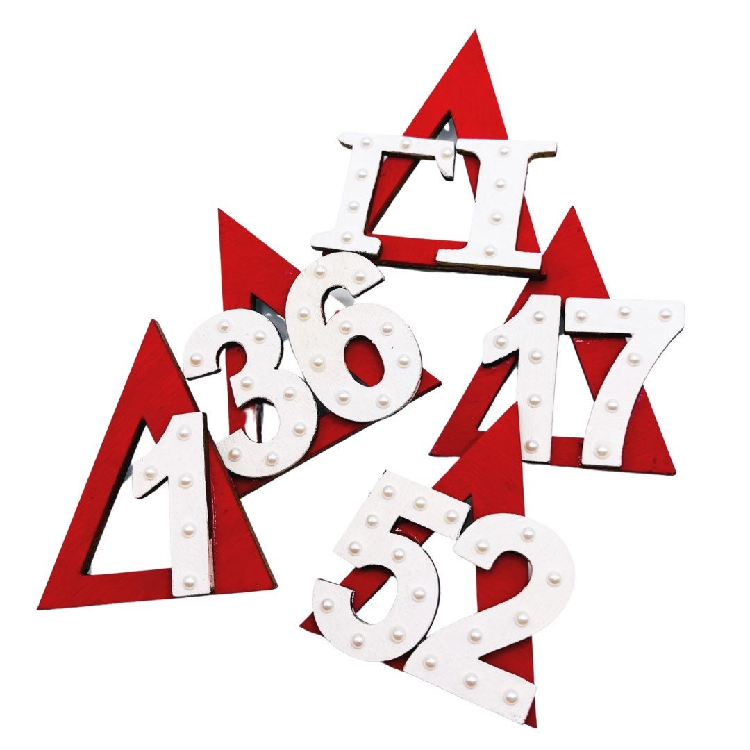 Delta Wooden Pin With Chapter or Line Number - Etsy