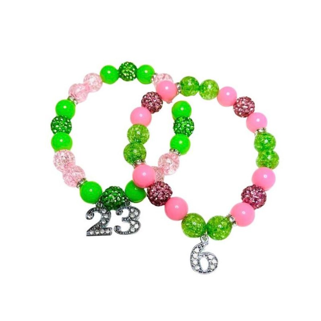 Phirst Sorority Crackle Line Number Bracelet - Etsy