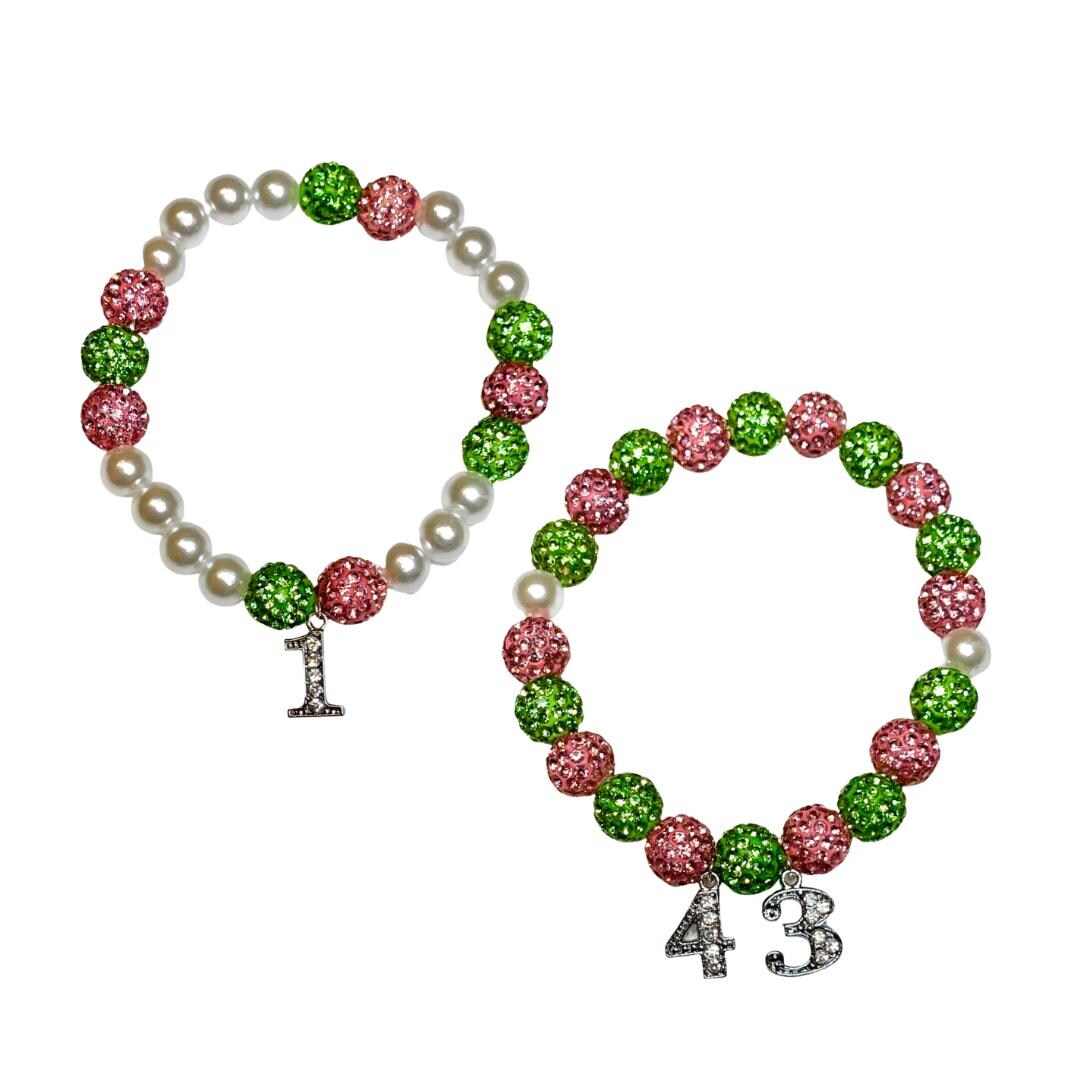 Phirst Sorority Line Number Position Charm Bracelet Set - Etsy