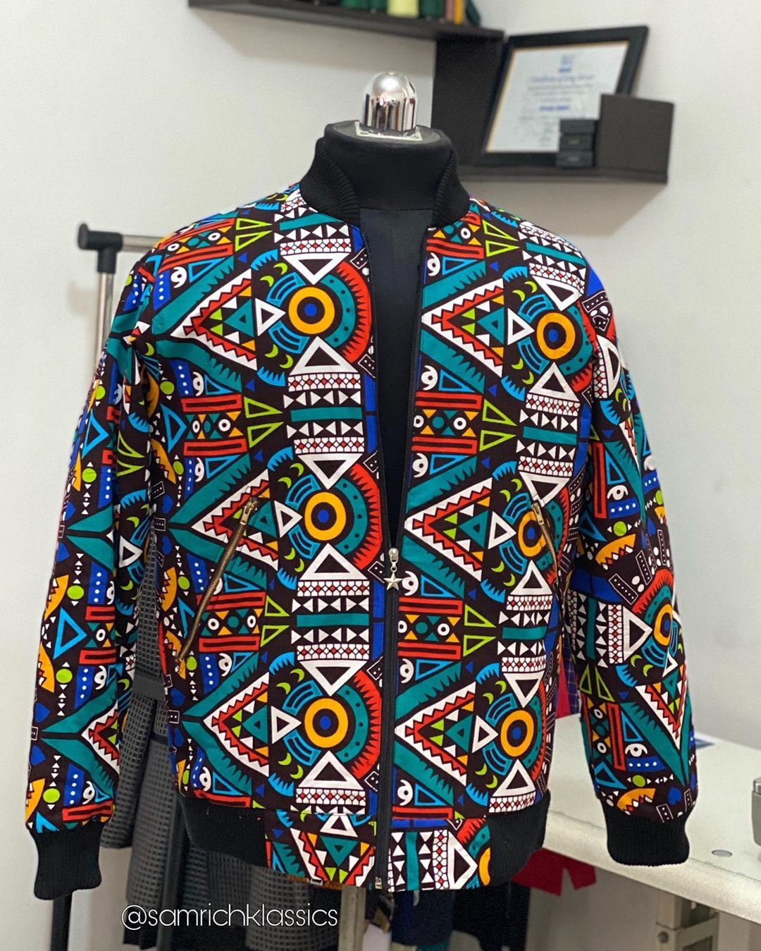 Unisex Ankara Bomber Jacket, African Bomber Jacket Only, Dashiki Jacket ...