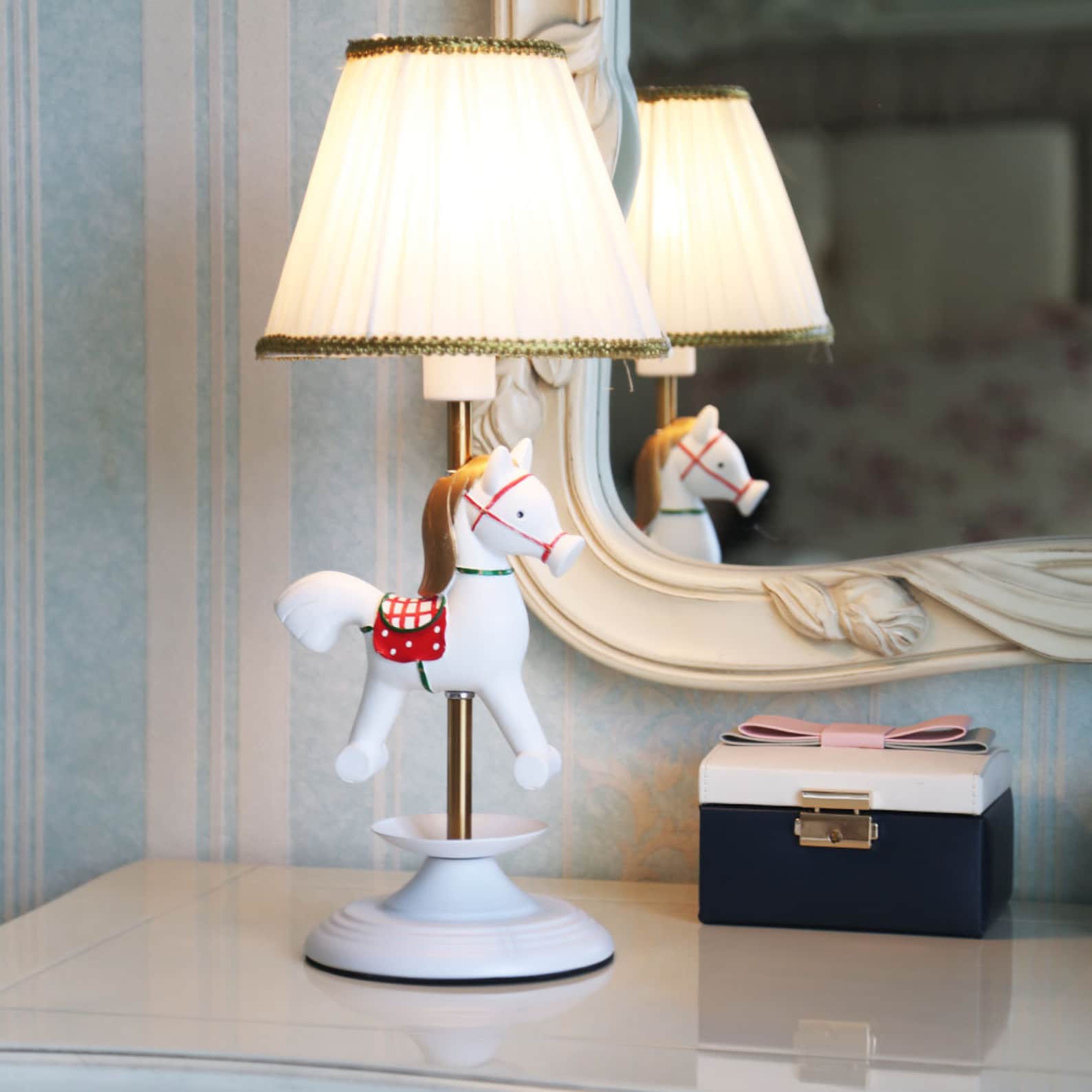 Red Carousel Horse Kids Table Lamp, Kids Lighting for Boys and Girls - Etsy
