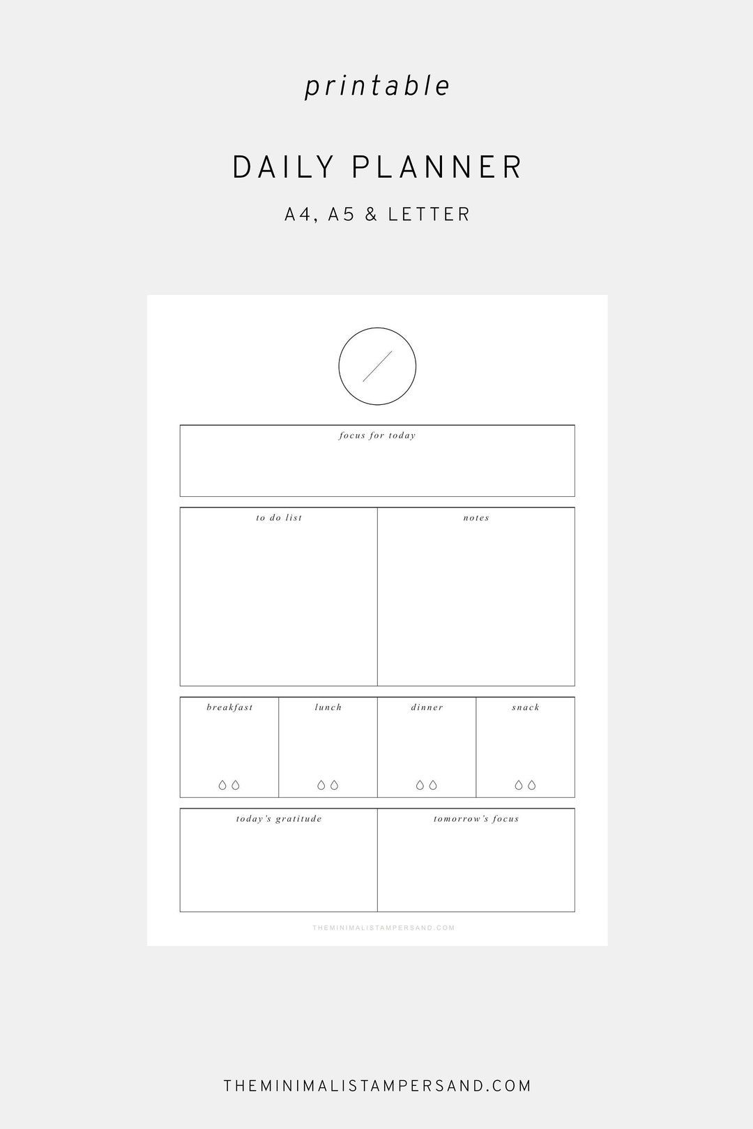 Focus Planner, Printable Daily Planner A4, Printable Daily Planners ...