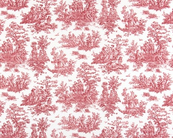 Red Toile Fabric - Etsy