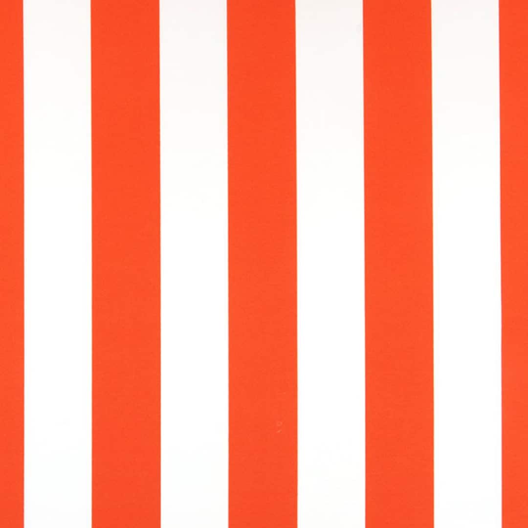 Outdoor 3" Vertical Orange Stripe Fabric by the Yard - 54" Wide ...
