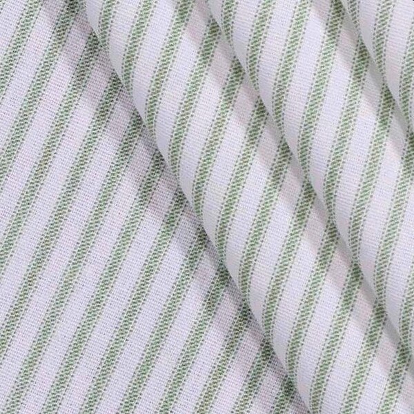 Striped Sage Green Fabric - Etsy
