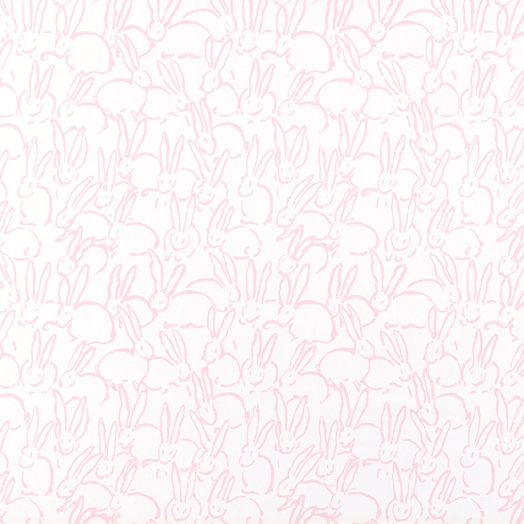 Pink Bunny Fabric Easter Bunny Fabric by the Yard Cotton 54 Wide ...