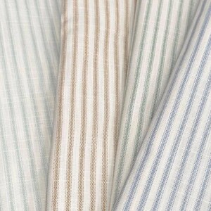Powder Blue and White Ticking Stripe Fabric by the Yard - 54" Wide ...